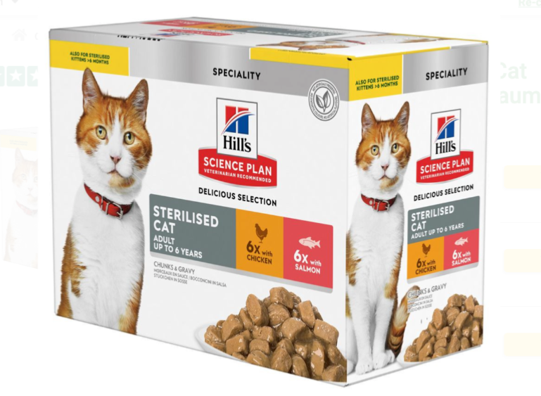 Hill's Science Plan Chat Sterilised Adult Multipack 12 sachets repas au ... Hill's Science Plan Chat Sterilised Adult Multipack 12 sachets repas au ...